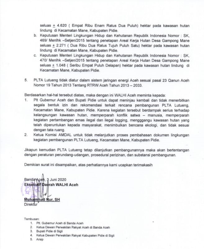 ED WALHI Aceh: Sikap Terhadap Rencana Pembangunan PLTA Lutueng 16 MW di ... ED WALHI Aceh: Sikap Terhadap Rencana Pembangunan PLTA Lutueng 16 MW di ...